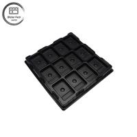 China Manufacturer Customized Large PS Electronic Plastic Tray, 12-Grid High Hardness Pure Black Packaging for sale