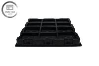 China Manufacturer Customized Large PS Electronic Plastic Tray, 12-Grid High Hardness Pure Black Packaging for sale