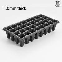 China 32 Cell Plastic Nursery Seed Tray Vacuum Formed PS Black Seedling Tray for Greenhouse for sale