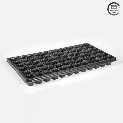 China 50 Hole PS Seedling Tray Black Industrial Durable Lightweight for Optimal Growth for sale
