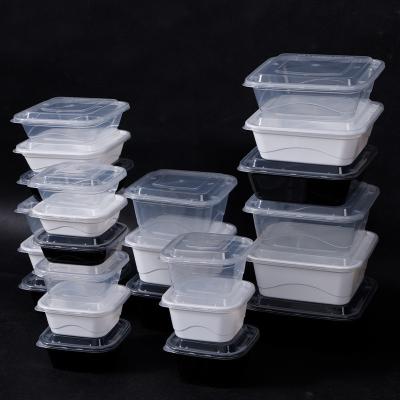 China Blister Pack Master Thickened Square Disposable Takeout Box 500ml to 1500ml Microwave Safe for sale