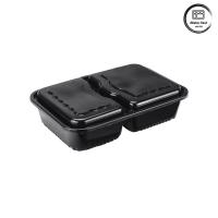 China Disposable Black Lunch Box 1-4 Compartments Microwave Safe Leak-Proof 500-1500ml Food Container for sale