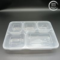 China American Style 5-Compartment Disposable Lunch Box Durable & Leak-Proof Design for sale