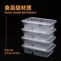 China Disposable Two-Compartment Food Container PP Plastic Bento Lunch Box for Takeout Custom Order for sale