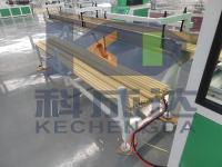 China PVC Wood Plastic Balcony Ceiling Material Grille Plate Production Line Automatic for sale