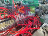 China PVC Wood Plastic Balcony Ceiling Material Grille Plate Production Line Automatic for sale