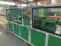 China Interior WPC Bamboo Fiber Fluted Board PVC Coating Grille Indoor Great Wall Panel Extrusion Machine for sale