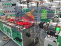 China Interior WPC Bamboo Fiber Fluted Board PVC Coating Grille Indoor Great Wall Panel Extrusion Machine for sale