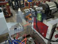 China PE plum blossom threading plastic pipe production line for sale