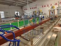 China PE Wood Plastic Outdoor Column / WPC Foam Door Panel Board WPC PP PE Rigid Profile Sill Fence Production Line for sale