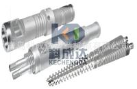 China Bamboo and wood fiber wall board screw barrel stone plastic wall board screw barrel PVC powder conical twin screw for sale