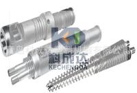 China Bamboo and wood fiber wall board screw barrel stone plastic wall board screw barrel PVC powder conical twin screw for sale