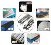 China Bamboo and wood fiber wall board screw barrel stone plastic wall board screw barrel PVC powder conical twin screw for sale