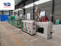 China PP PE 10m Plastic Profile Extruder Machine PVC WPC Plastic Profile Production Line for sale