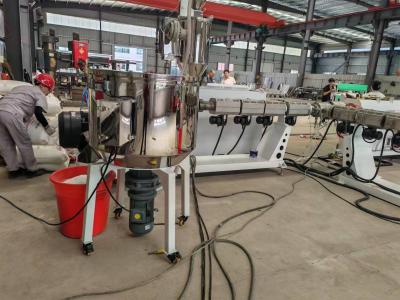 China Efficiently Siemens Conduit Plastic Pipe Extrusion Line With Mitsubishi Inverter for sale