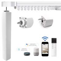 China Ceiling Or Wall Mounted Smart Curtain Track Featuring 2 Meters Tracklength Options For Automated Window Covering Systems for sale