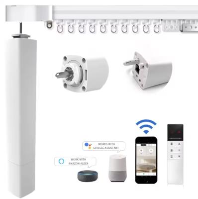 China Ceiling Or Wall Mounted Smart Curtain Track Featuring 2 Meters Tracklength Options For Automated Window Covering Systems for sale