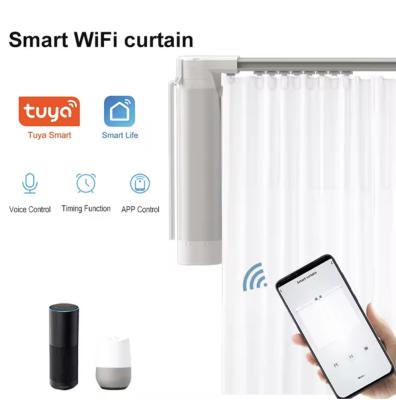 China Manual Override Smart Curtain Tracks Built from Aluminum Alloy and Auto Open Close Technology for Window Covering Automation for sale