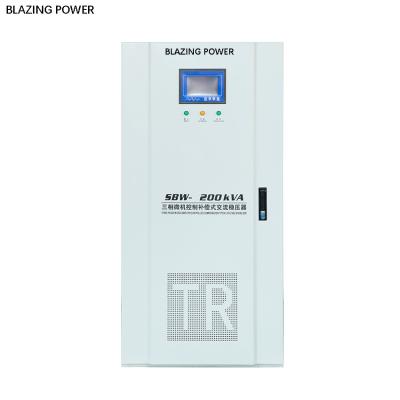China SBW Digital Display Full Automatic Power Regulator Three Phase 200KVA for sale