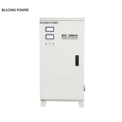 China SVC-30KVA AC Automatic Voltage Stabilizer 220V Output Voltage Servo Moto Driven for sale