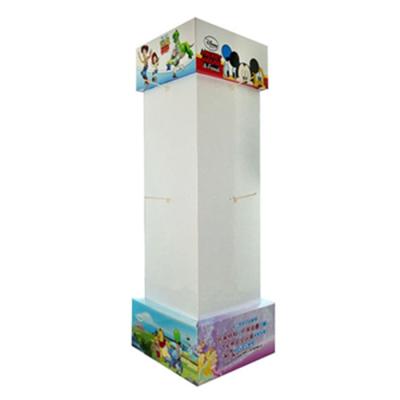China New Recyclable Hardware Free Designs High Quality Promotion Recyclable Carboard Flooring Display With Hooks for sale
