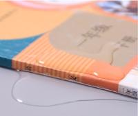 China Self Adhesive Book Covering Film 53x37.5cm Clear Waterproof PVC Protective Cover for sale