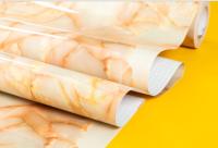 China Self-Adhesive Marble PVC Wallpaper Roll 45cm x 10m Soundproof Waterproof for Living Room for sale