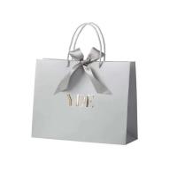 China 128gsm Matte Lamination Recycled Paper Carrier Bags for Take Away Custom Logo for sale