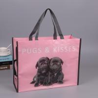 China Custom Logo 40x10x30cm Reusable PP Woven Shopping Bag Heavy Duty 15-30lb for sale