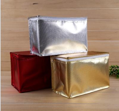 China 14x13x7inch CMYK Color Insulated Lunch Cooler Bag Non Woven Aluminium Foil for sale