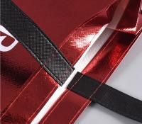 China 400x400x100mm 80g 4C Offset Printing PP Non Woven Bag Eco Friendly Shopping Tote for sale