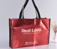 China 400x400x100mm 80g 4C Offset Printing PP Non Woven Bag Eco Friendly Shopping Tote for sale