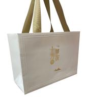 China Custom Kraft Paper Shopping Bags 28x20x10 cm Eco Friendly Recyclable with Handles for sale