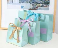 China Custom 100gsm Die Cut Paper Carrier Bags with Pantone Color Printing for sale