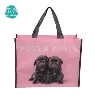 China Custom Logo 40x10x30cm Reusable PP Woven Shopping Bag Heavy Duty 15-30lb for sale