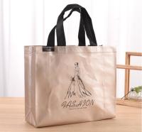 China Custom Printed Non Woven Tote Bag 16kgs Capacity Eco Friendly Reusable Shopping Bags for sale