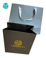 China Custom Printed Paper Carrier Bags with Ribbon Handle for Jewelry Apparel 500pcs MOQ for sale