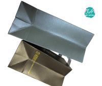 China Custom Printed Paper Carrier Bags with Ribbon Handle for Jewelry Apparel 500pcs MOQ for sale
