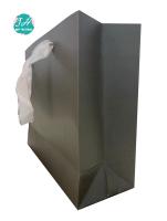 China Custom Printed Paper Carrier Bags with Ribbon Handle for Jewelry Apparel 500pcs MOQ for sale
