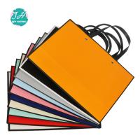 China Custom Embossed PMS Color Paper Gift Bags with Handles 1000pcs MOQ Luxury Carrier Bags for sale