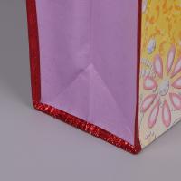 China Glossy Non Woven Fabric Carry Bags 32x11x38cm Reusable Shopping Bags 8-15kg Capacity for sale