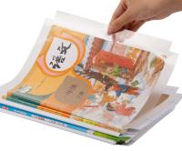 China Transparent Self Adhesive Book Cover A4 A5 Size 0.05mm PP PVC Protective Film for sale