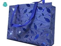 China 450x400x100mm Blue Recyclable Non Woven Fabric Bags Eco Friendly Shopping Tote for sale