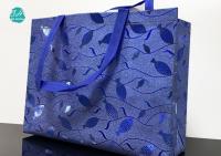 China 450x400x100mm Blue Recyclable Non Woven Fabric Bags Eco Friendly Shopping Tote for sale