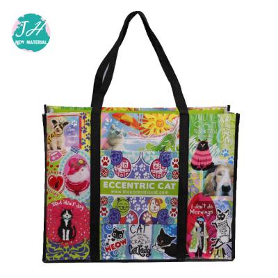 China Cartoon Printed Foldable Shopping Carry Bag 42x14x33cm Polypropylene Reusable Grocery Tote for sale