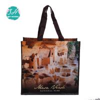 China Custom Laminated Non Woven Shopping Bags Promotional Conference Carry Bags 80gsm for sale