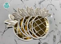 China 6 inch Biodegradable Pineapple Paper Plates Eco Friendly Food Grade for Kids Birthday Party Supplies for sale