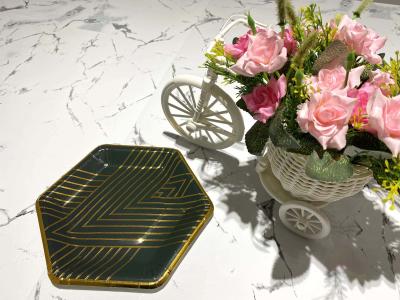 China Biodegradable 300gsm Dinner Use Disposable Paper Plate for sale