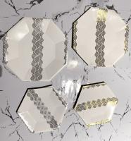 China 7inch Irregular Shape Multi Color Biodegradable Disposable Plates for sale