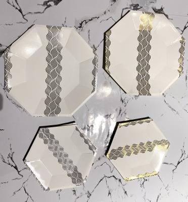 China 7inch Irregular Shape Multi Color Biodegradable Disposable Plates for sale